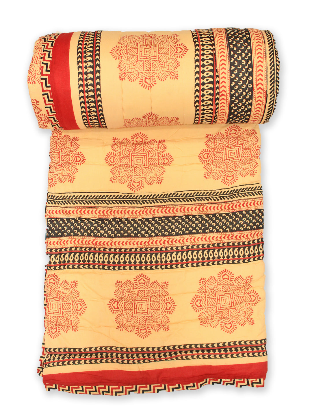 Quilt Mandana Print Hand Block Print in Red – ChhipaPrints